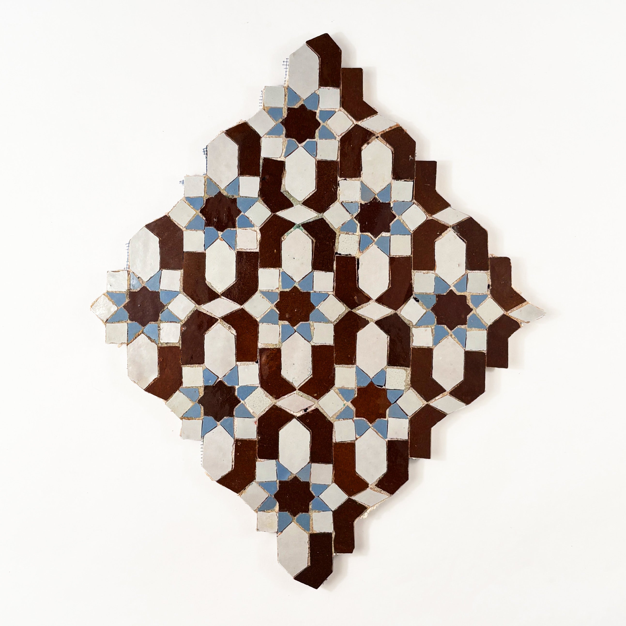 Custom Mosaic (Pattern #2) Blanc + Chocolate + Cornflower – Badia ...