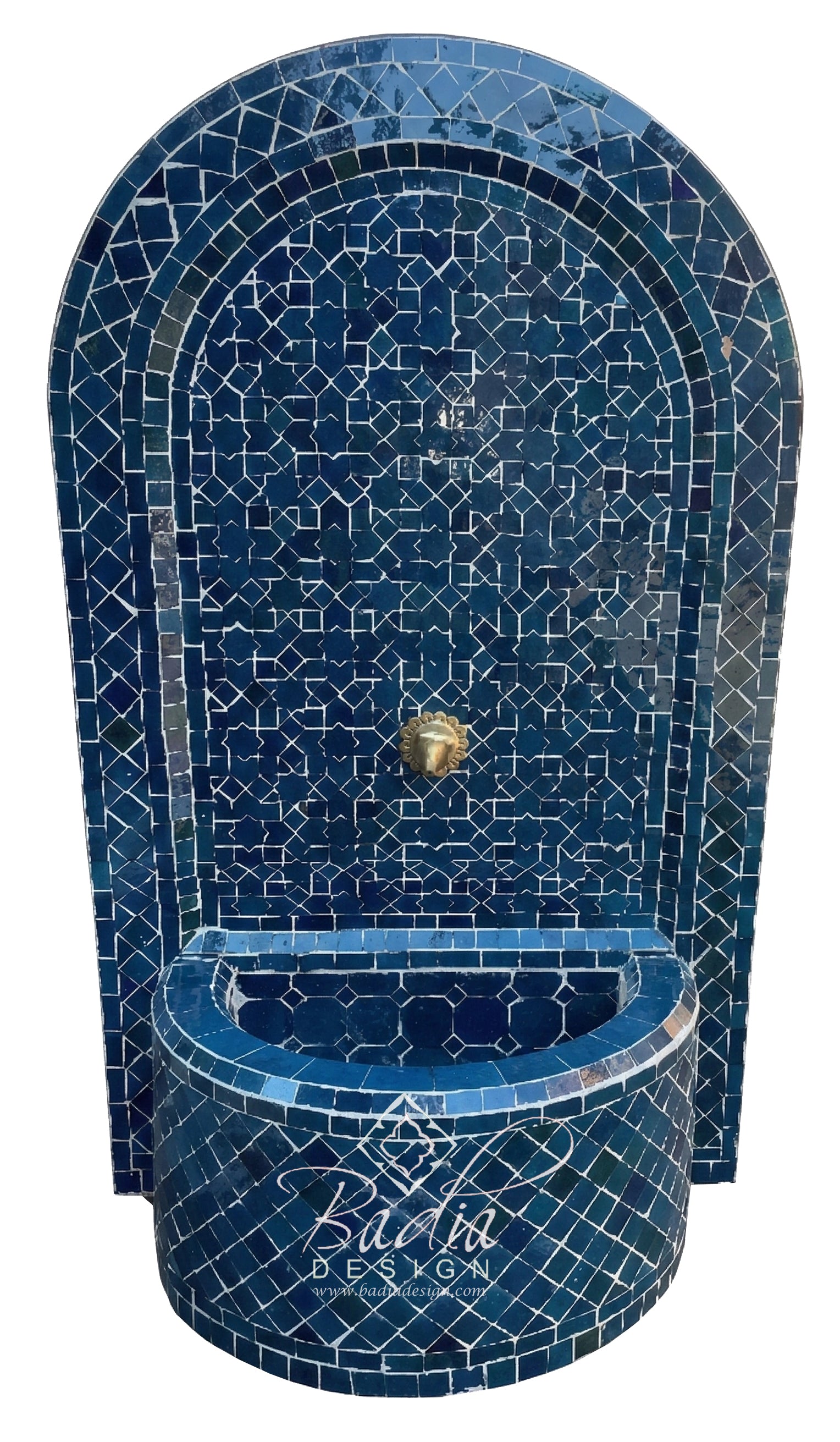 Dark Blue Moroccan Arch Fountain – Badia Design Inc.