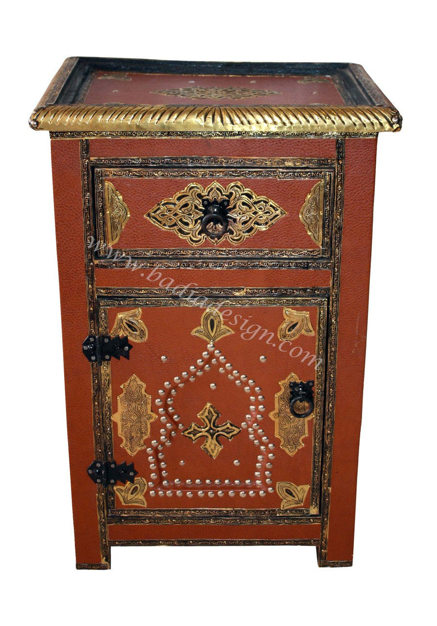 Premium Leather Embossed Metal Cabinet – Badia Design Inc.