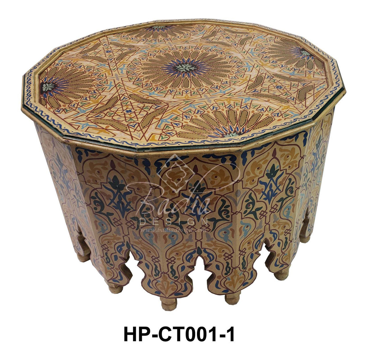 Large Hand Painted Table – Badia Design Inc.