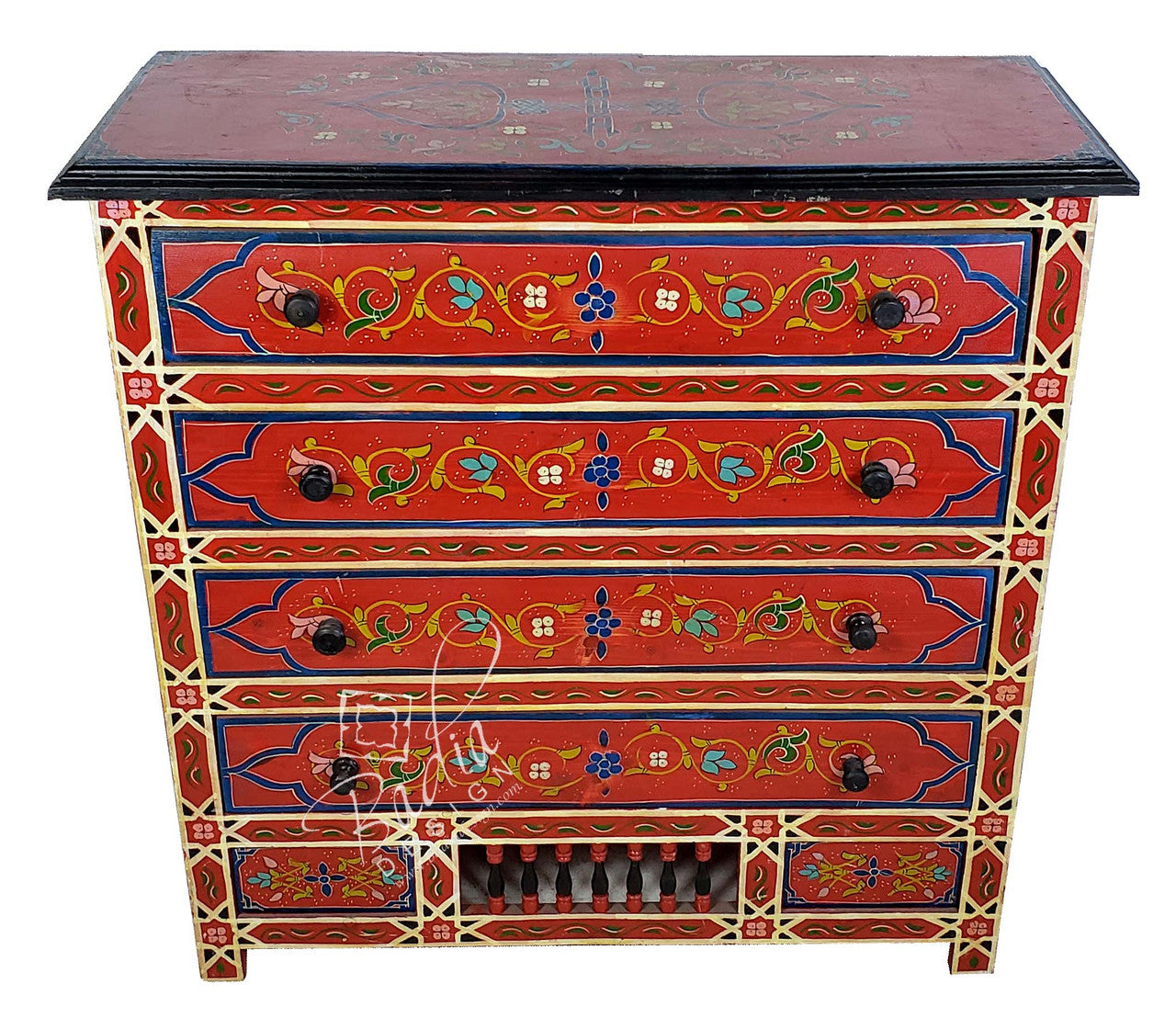 Vintage Hand Painted Wooden Dresser Cabinet – Badia Design Inc.