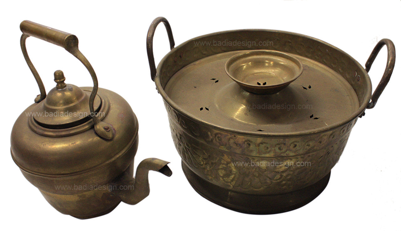 Vintage Moroccan Brass Hand Washing Basin – Badia Design Inc.